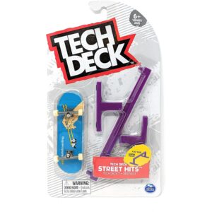 tech deck street hits 2021 series enjoi skateboards chopsticks panda blue complete fingerboard and purple flat bar obstacle