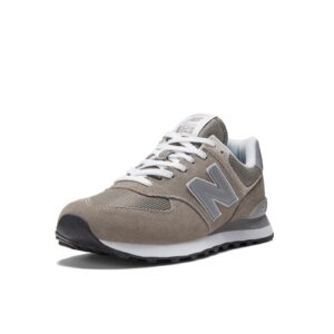 new balance men's 574 core sneaker, grey/white, 10