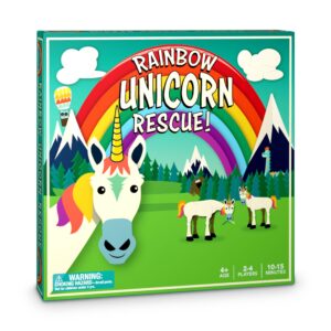 rainbow unicorn rescue - board game for kids ages 4-8, fun family board games, games for 4+ year olds, kids games for 4+ year old birthday gift, unicorn toy for girls and boys, cooperative board games