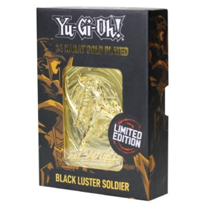 yu-gi-oh! limited edition 24k gold plated black luster soldier metal card