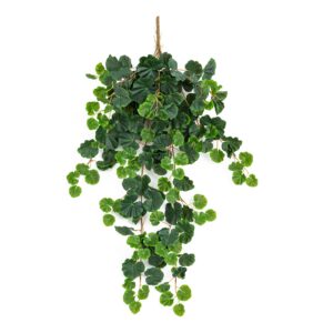 tinghong artificial hanging plant 3.2 ft fake vine begonia leaf plant for wall home room garden wedding decoration