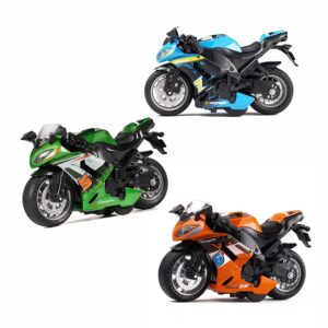 gilumza pull back motorcycle toys, tiny gift with music lighting, race motorcycles toy for boys kids christmas birthday age 3-12 year old