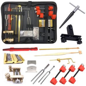 jiayouy 15 pieces violin repairing maintenance tool kit with carry bag luthier tools violin making violin maintenance and violin making tool kit