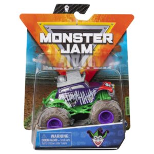 monster jam, official joker monster truck, die-cast vehicle, heroes and villains trucks series, 1:64 scale