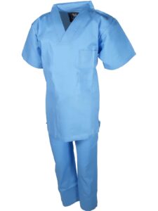 intellifun toddler kids dress up pretend role play scrub sets halloween school home play for ages 3+ (teal blue, l 8-10y)