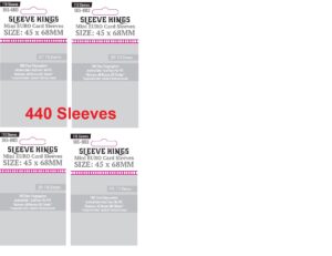 sleeve kings mini euro card sleeves 45 x 68 mm (4x110 pack, 440 sleeves)