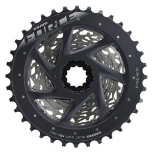 sram force axs xg-1270 cassette - 12-speed, 10-36t, silver, for xdr driver body, d1