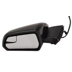 kool vue driver side power non-heated mirror for ford mustang 2015-2020 with signal light & spotter glass; without memory & puddle lamp paintable