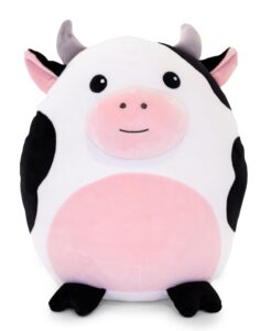 snuggaboos daisy the cow squish: 13-inch original super soft plush pillow toy – adorable and cuddly cow stuffed animal plushie for all ages for kids and adults