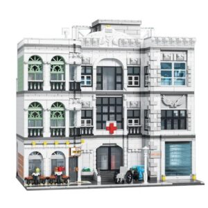 general jim's modular building blocks city emergency hospital set expert creator - great gift for moc builders- compatible with lego city sets