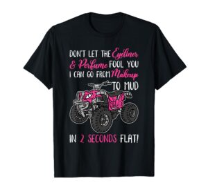 atv quad bike riding girl for all-terrain four wheeler t-shirt