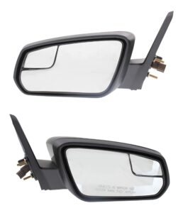 kool vue driver & passenger side power mirrors for ford mustang 2011-2012 with spotter glass with 2 caps