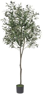 viagdo artificial olive tree 6ft tall fake potted olive silk tree with planter large faux olive branches and fruits artificial tree for home office living room decor indoor, 1176 leaves