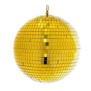 event decor direct disco mirror ball for theme parties, weddings, and more - durable and premium quality silver disco ball for groovy atmosphere - 24-inches - gold