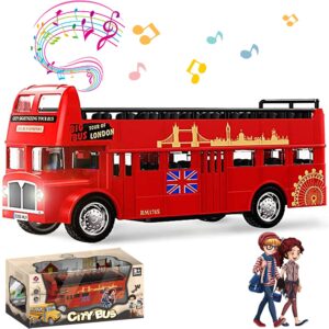 hongtuo bus toys for toddlers 1:48 with lights singing die-casting toy car preschool children boy girl toy car 3-5, 7 years old…