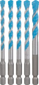 bosch 5x expert hex-9 multi construction drill bit set (for concrete, soft tiles, Ø 5.5-8 mm, professional accessory impact drill/driver, rotary drill/drivers)