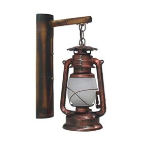 outdoor lights retro loft vintage barn lantern bamboo wall lamps milky frost glass lampshade metal rustic matty lights kerosene burner lighting for home,garden,yard,decorations