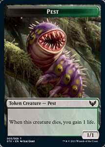 magic: the gathering - pest token (005) - strixhaven: school of mages