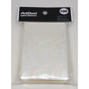 artduel yugioh card sleeves deck protector mini size shield - diamond effect holographic clear