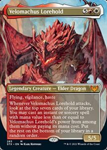 magic: the gathering - velomachus lorehold (283) - borderless - strixhaven: school of mages