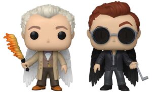 pop funko tv good omens aziraphale & crowley specialty series figures, 2-pack