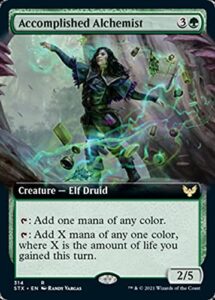 magic: the gathering - accomplished alchemist (314) - extended art - strixhaven: school of mages