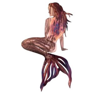 jace metal wrought iron mermaids crafts, mermaid metal art wall decor, wrought iron mermaid for home garden beach decoration (copper)