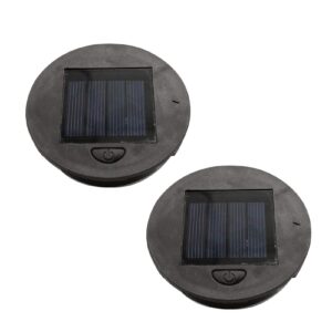 bwwnby 2pack solar lights replacement top led solar panel lantern lid lights bulb replacement part for outdoor hanging lanterns diy table lights garden patio decor