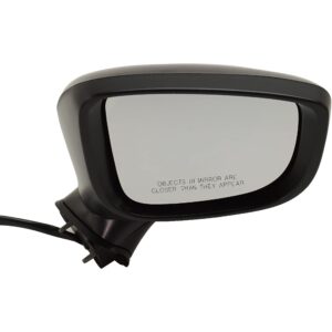 kool vue passenger side power heated mirror for mazda 6 2017-2018 with signal light paintable