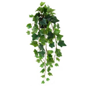 luckygreenery artificial ivy, realistic fake plant with plastic pot for home office garden decoration (22in long)