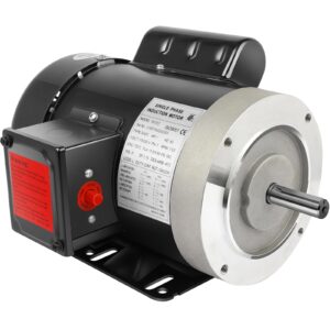 1 hp electric motor, 1750rpm general purpose motor, single phase motor 56c frame 13.6/6.8a 115/230v tefc cw/ccw for air compressor and general equipment