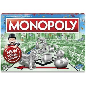 monopoly game, family board game for 2 to 6 players, monopoly board game for kids ages 8 and up, includes fan vote community chest cards