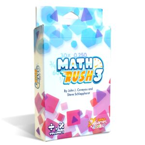 math rush 3: fractions, decimals & percentages - a cooperative time-based math flash card game for kids, students, and families | fun & engaging stem game for math class or family game night