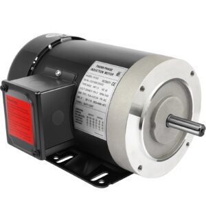 1.5hp electric motor 3450rpm general purpose three phase motor 56c tefc 5/8" shaft diameter 2 pole 60hz 230/460v