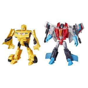 transformers toys heroes and villains bumblebee and starscream 2-pack action figures - for kids ages 6 and up, 7-inch (amazon exclusive)