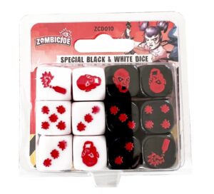 cmon zombicide 2nd edition special black and white dice | strategy board game | cooperative game for teens and adults | zombie board game | ages 14+ | 1-6 players | avg. playtime 1 hour | made by cmon