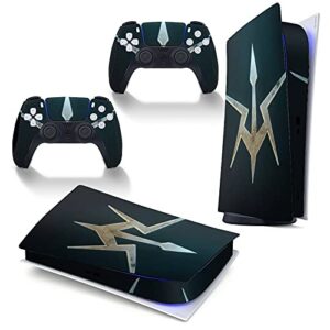 playstation 5 digital edition version sticker protective cover, code geass knights ps5 controller protective shell (compatible with ps5 digital edition)