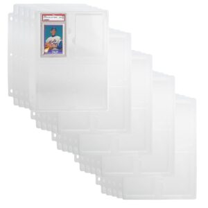 simply genius (25 pack ultra collectible cards storage tray holder fits sports cards in slabs graded by psa and pro trading cards for 3 ring trading card binder pages