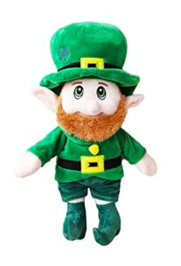 illuokey leprechaun plush doll toy for kids, st patricks day decorations, 16 inches