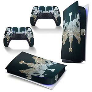 playstation 5 digital edition version sticker protective cover, one piece beasts pirates ps5 controller protective shell (compatible with ps5 digital edition)