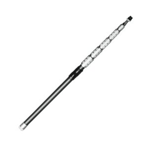 selens mic boom pole portable microphone boom arm 5-section extendable handheld mic arm microphone holder for sound recording, video, broadcast and electronic news gathering, 2.7ft-9.8ft