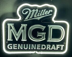 queen sense 14"x10" millers mgd genuine draft neon sign light 3d carved man cave bar pub beer handcrafted lamp td69