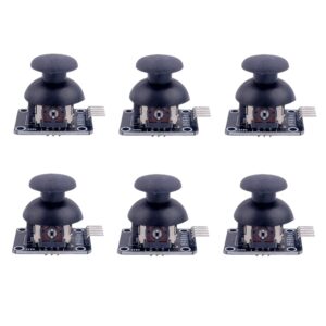 6pcs ps2 joystick sensor game controller xy dual-axis joystick breakout module compatible with arduino