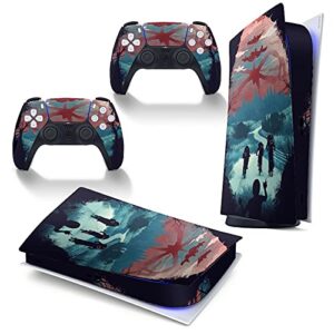 playstation 5 digital edition version sticker protective cover, turn it upside down ps5 controller protective shell (compatible with ps5 digital edition)