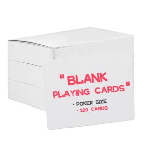 teskyer blank playing cards, poker size, linen finish, double sides blank index flash cards for writing, drawing, diy game cards gift cards