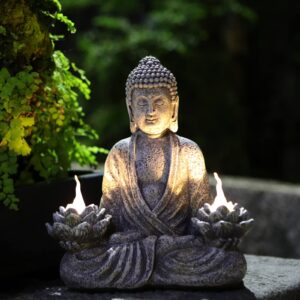 ivcoole buddha statue zen sculpture ，outdoor indoor sculpture garden decorations for patio，outdoor wall decor pool or porch