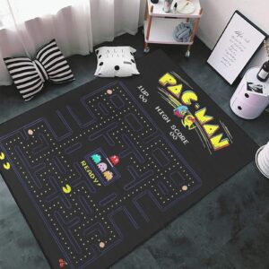 cute arcade video game area rug non-slip carpets floor mat for bedroom living room home decoration 5.2'x7.5'