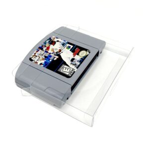 ecotek protectors 25 pack clear protector sleeve case compatible with nintendo n64 games cartridge case storage box video game display