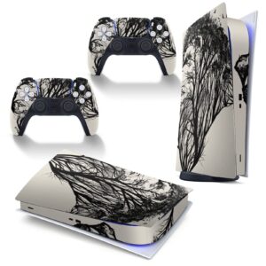 playstation 5 digital edition version sticker protective cover, the king1 ps5 controller protective shell (compatible with ps5 digital edition)