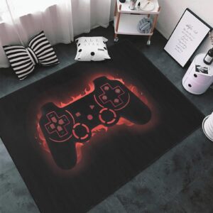 red game controller area rug non-slip carpets floor mat for bedroom living room home decoration 5.2'x7.5'(premium)